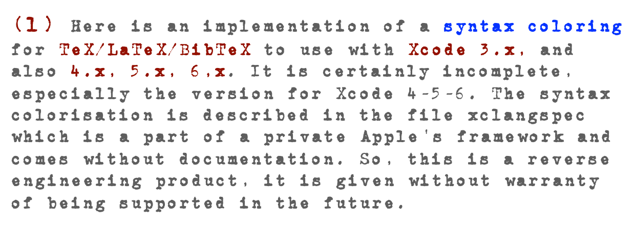 TeX/LaTeX & XCode TeX/LaTeX & XCode